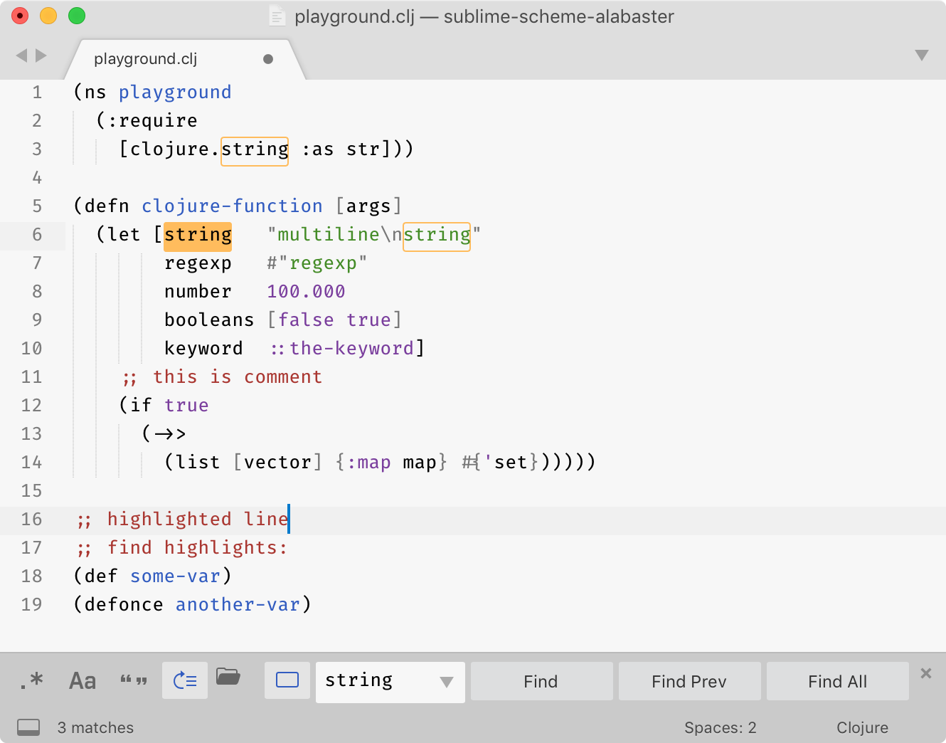 GitHub - tonsky/sublime-scheme-alabaster: A light color scheme with ...
